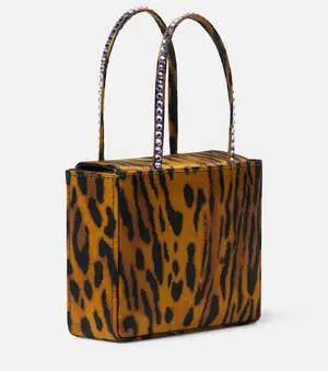 Amina Muaddi Superamini Leopard-print Tote Bag