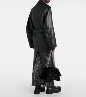 Balenciaga Cocoon Leather Trench Coat