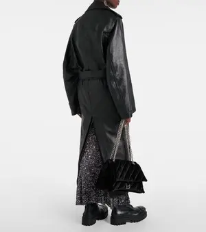 Balenciaga Cocoon Leather Trench Coat