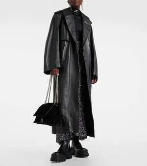 Balenciaga Cocoon Leather Trench Coat