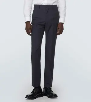Valentino Garavani Wool And Mohair Straight Leg Trousers