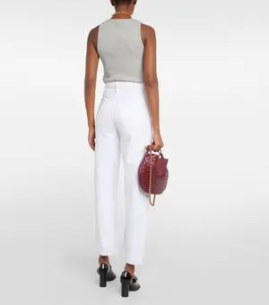 FRAME Long Barrel High-rise Barrel-leg Jeans