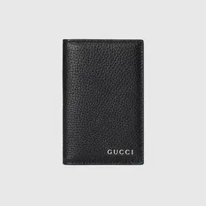 Gucci Card Case With Logo - Black