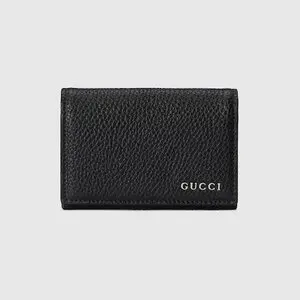 Gucci Large Card Case Wallet Black Leather