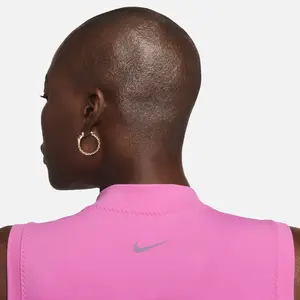 Nike One Fitted Dri-fit Mock-neck Cropped Tank Top