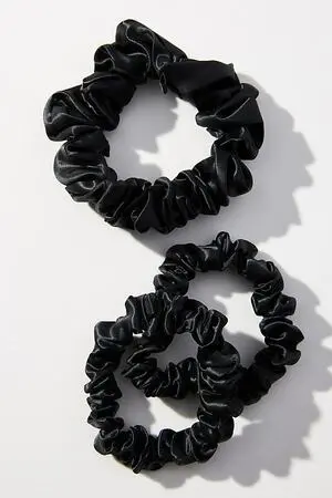Slip Back To Basics Assorted Scrunchie Set Black