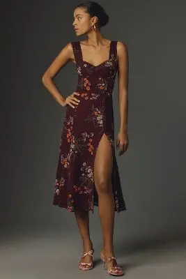 Reformation Fulton Midi Dress In Purple - 39% Off | Editorialist