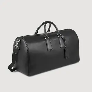 Sandro Grained Weekend Bag - Black
