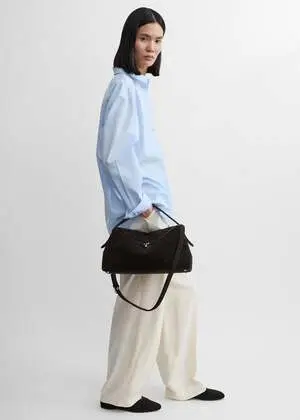 TOTEME T-lock Suede Top Handle Bag - Brown