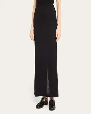 Eterne Emma Cashmere Knit Maxi Skirt - Black