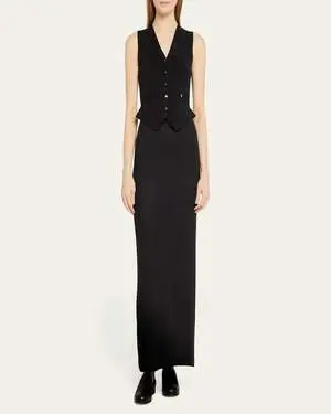 Eterne Emma Cashmere Knit Maxi Skirt - Black