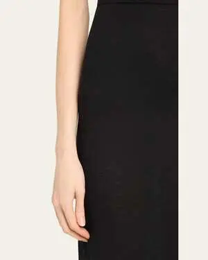Eterne Emma Cashmere Knit Maxi Skirt - Black