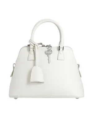 MAISON MARGIELA Pebbled Leather And Canvas Tote Bag - White