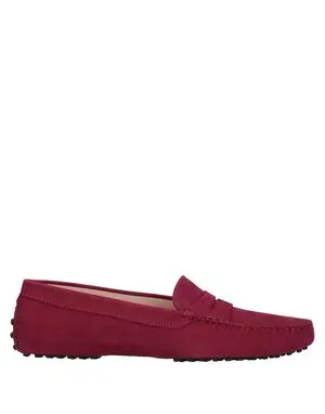 TOD'S Leather Driving Loafers - Red