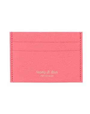 Sporty & Rich Woman Cardholder Light Green Size - Leather Red