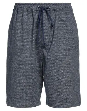 BERNA Two-tone Stretch Drawstring Shorts - Navy