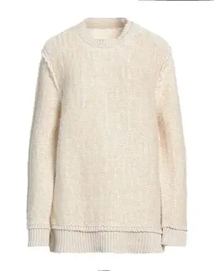 MAISON MARGIELA Knitted Crewneck Sweater - Beige