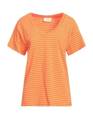 VICOLO Striped Jersey T-shirt - Orange