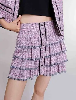 Maje Short Tweed Skirt