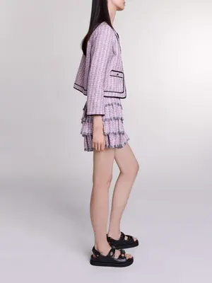 Maje Short Tweed Skirt