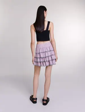 Maje Short Tweed Skirt