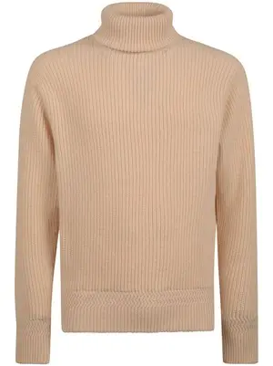 Bally Roll-neck Ribbed Wool Jumper