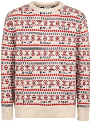 Bally Patterned Intarsia Wool Jumper