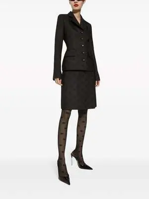 Dolce & Gabbana Monogram Jacquard Midi Skirt