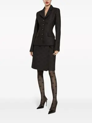 Dolce & Gabbana Monogram Jacquard Midi Skirt