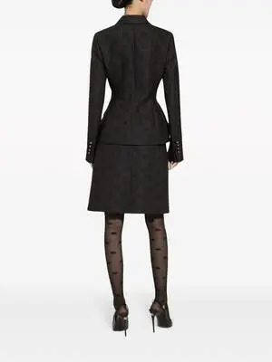Dolce & Gabbana Monogram Jacquard Midi Skirt