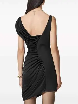 Versace Medusa '95 Draped Mini Dress - Black