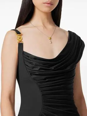 Versace Medusa '95 Draped Mini Dress - Black