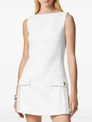 Versace Medusa Head-button Crepe Minidress