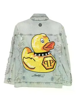 Philipp Plein Crystal-embellished Denim Jacket