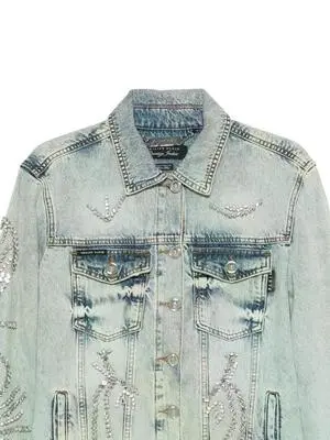 Philipp Plein Crystal-embellished Denim Jacket