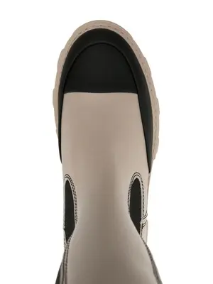 GANNI Cleated Faux-leather Chelsea Boots - Neutrals