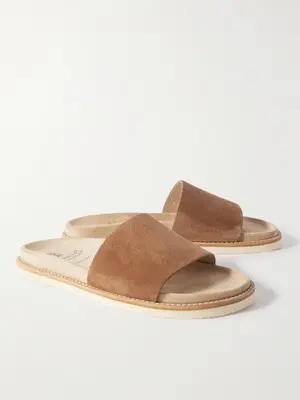 Brunello Cucinelli Suede Slides