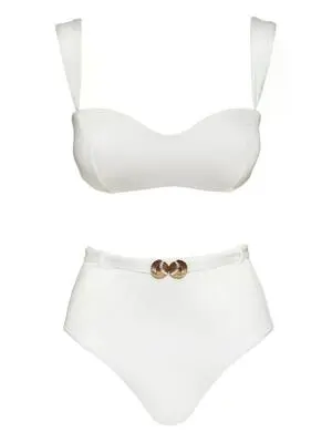NOIRE SWIMWEAR Seashell Bandeau Bikini - Neutrals