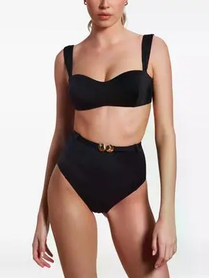 NOIRE SWIMWEAR Seashell Bandeau Bikini Set - Black