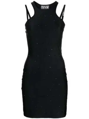 Versace Crystal-embellished Mini Dress