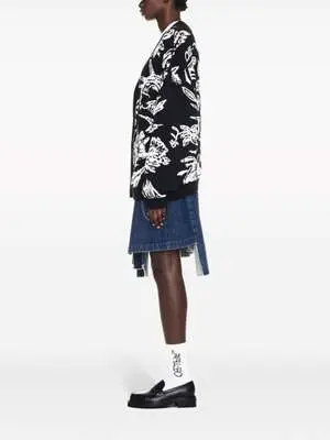 Off-White Tattoo-intarsia Cotton-blend Cardigan