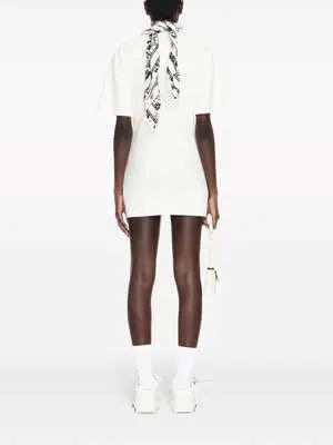Off-White Arrow Twisted T-shirt Dress - White