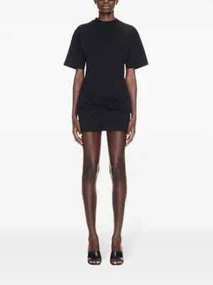 Off-White Arrow Twisted T-shirt Dress - Black