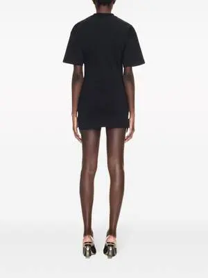 Off-White Arrow Twisted T-shirt Dress - Black