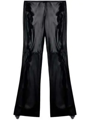 Off-White Lace-trim Leather Trousers