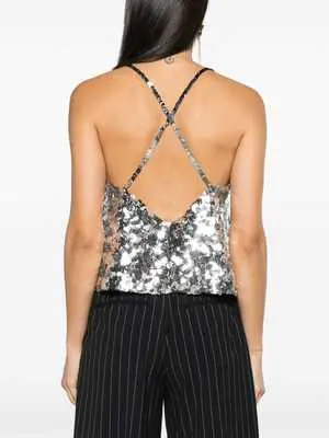 Sonia Rykiel Paris Sequinned Square-neck Tank Top