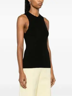 JIL SANDER V-neck Wool Tank Top