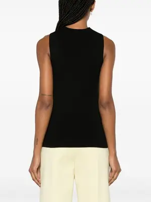 JIL SANDER V-neck Wool Tank Top