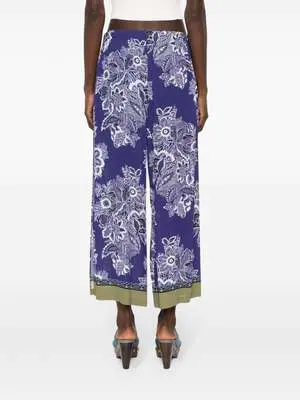 Etro Floral Print Wide-leg Trousers