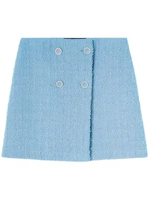 Versace Tweed High-waisted Skirt - Pink
